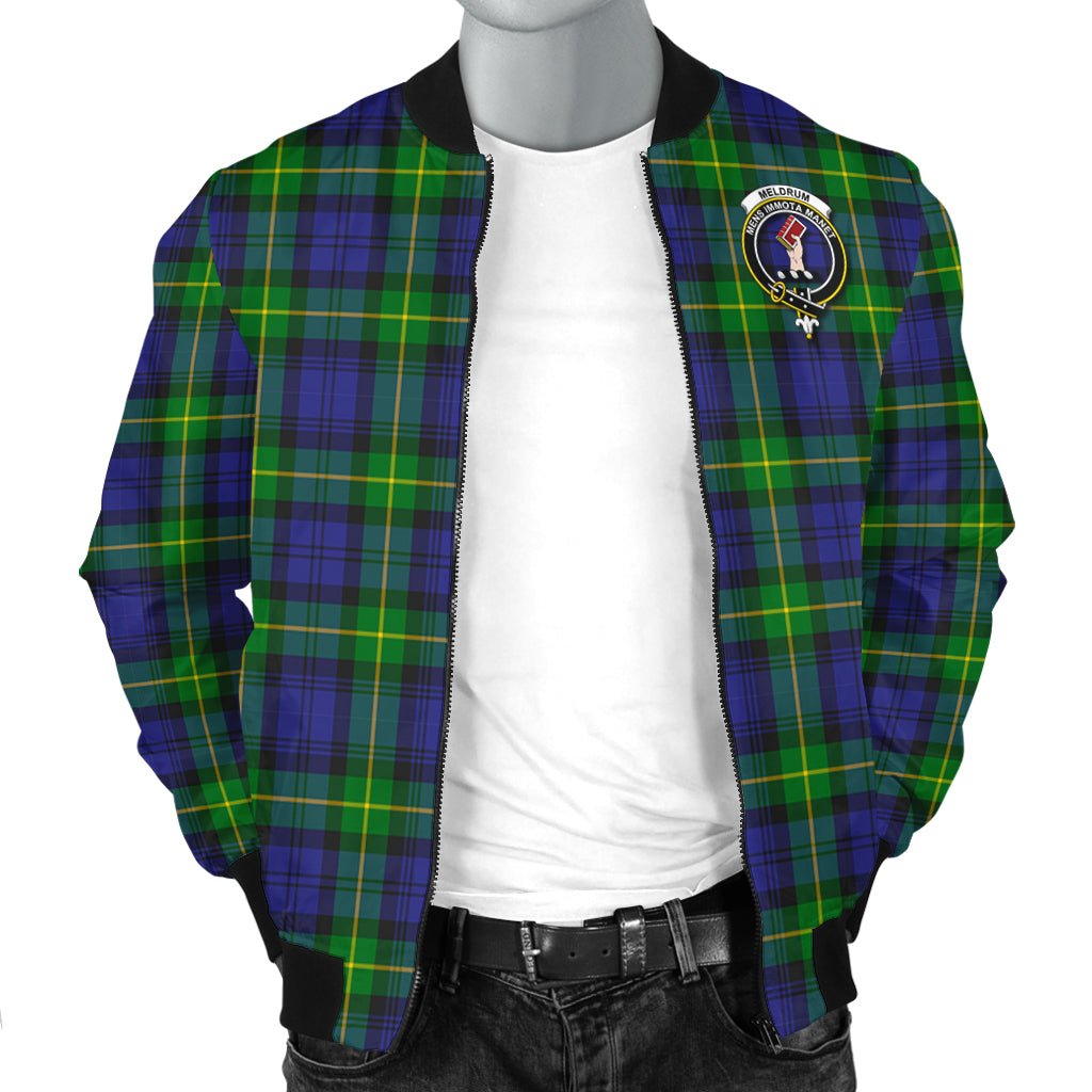 Meldrum Tartan Bomber Jacket with Family Crest