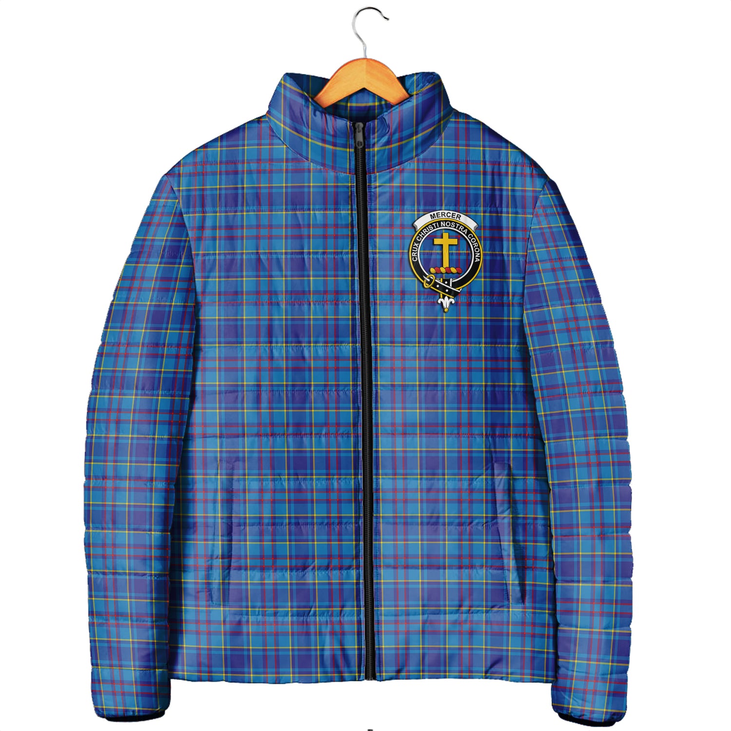 Mercer Modern Tartan Padded Jacket with Family Crest