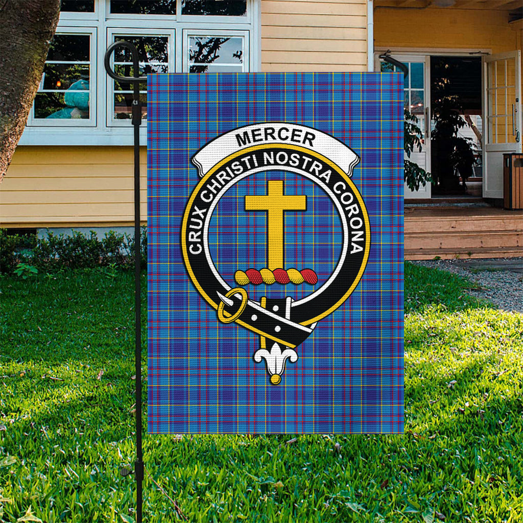 Mercer Tartan Garden Flag with Family Crest