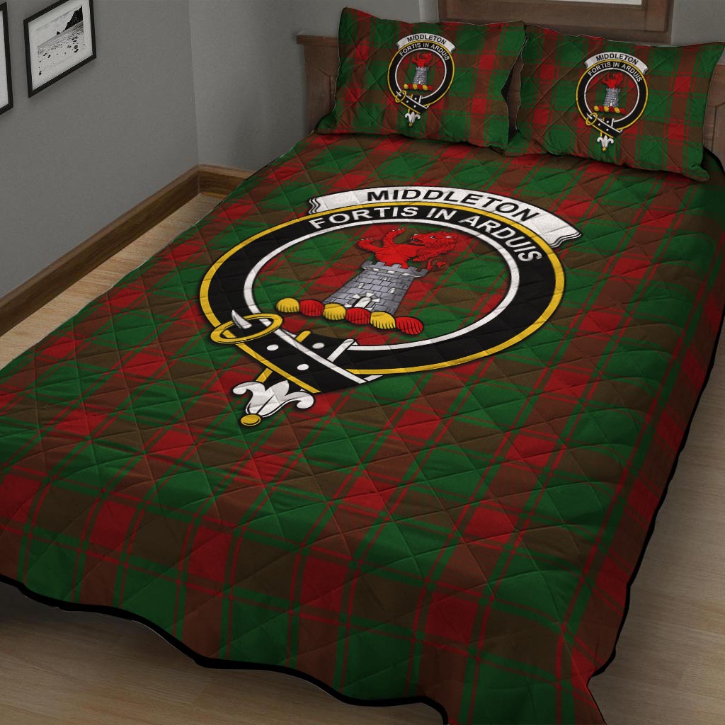 Middleton Tartan Quilt Bed Set with Family Crest