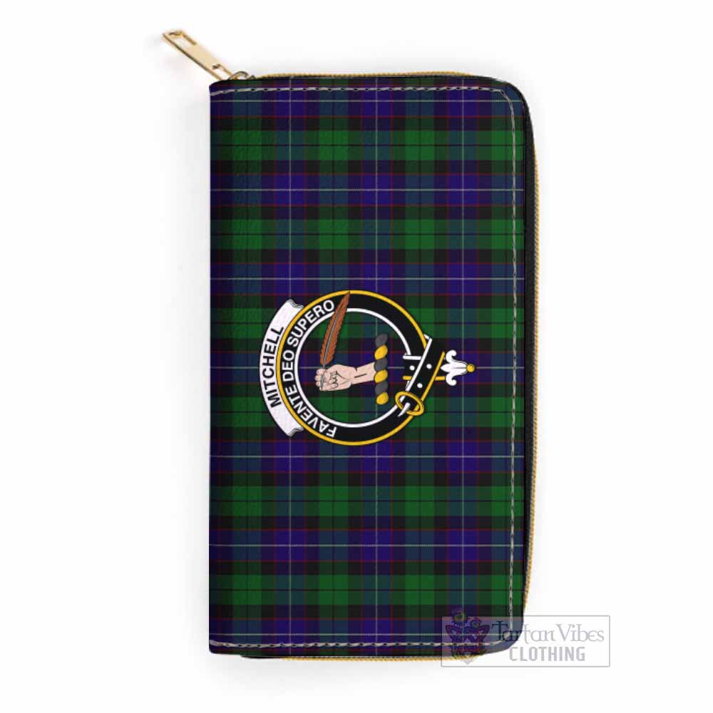 Mitchell Tartan Women's Leather Wallet with Family Crest