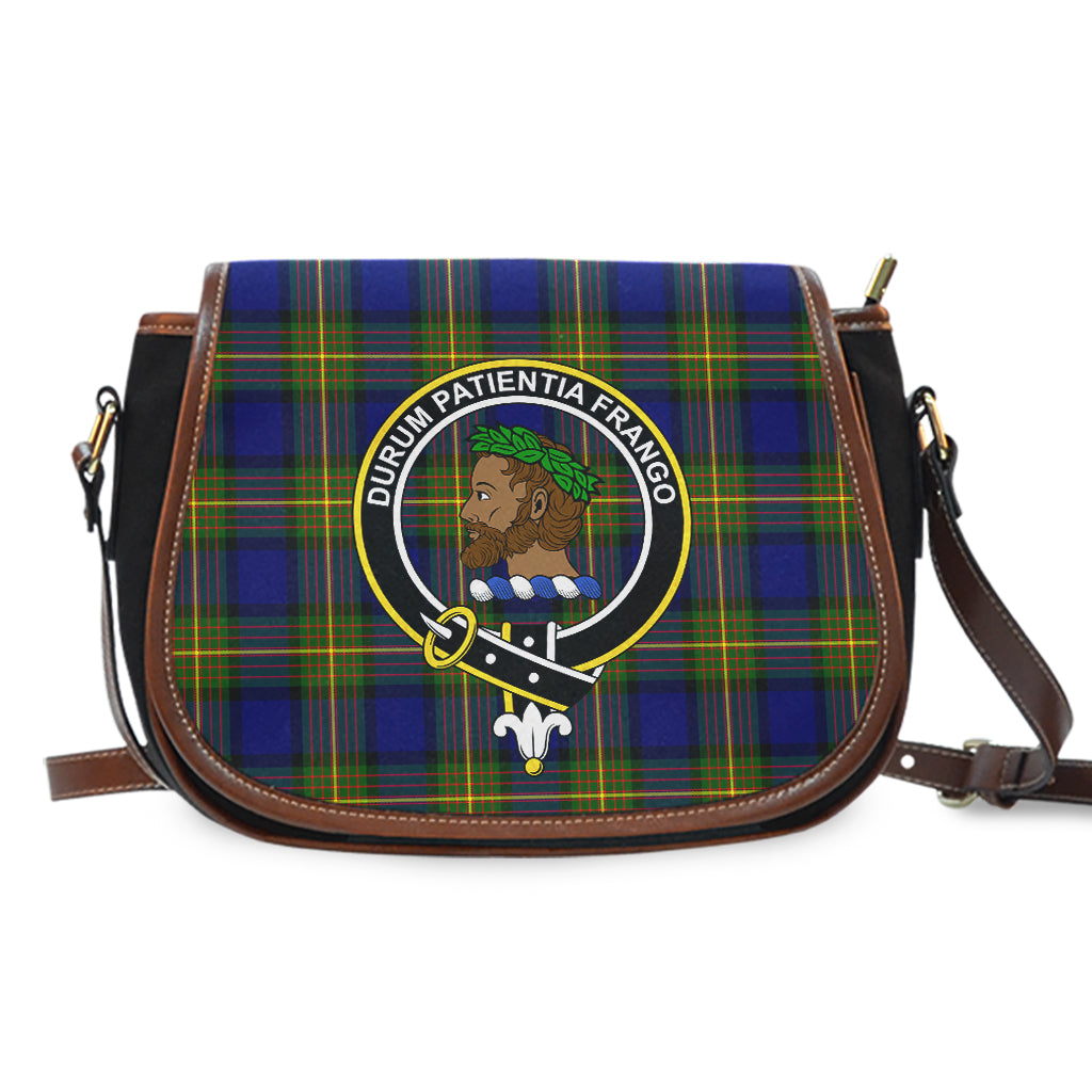 Moore Tartan Saddle Bag with Family Crest