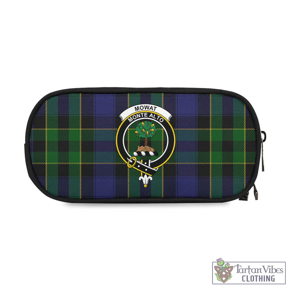 Mowat Tartan Pen and Pencil Case with Family Crest