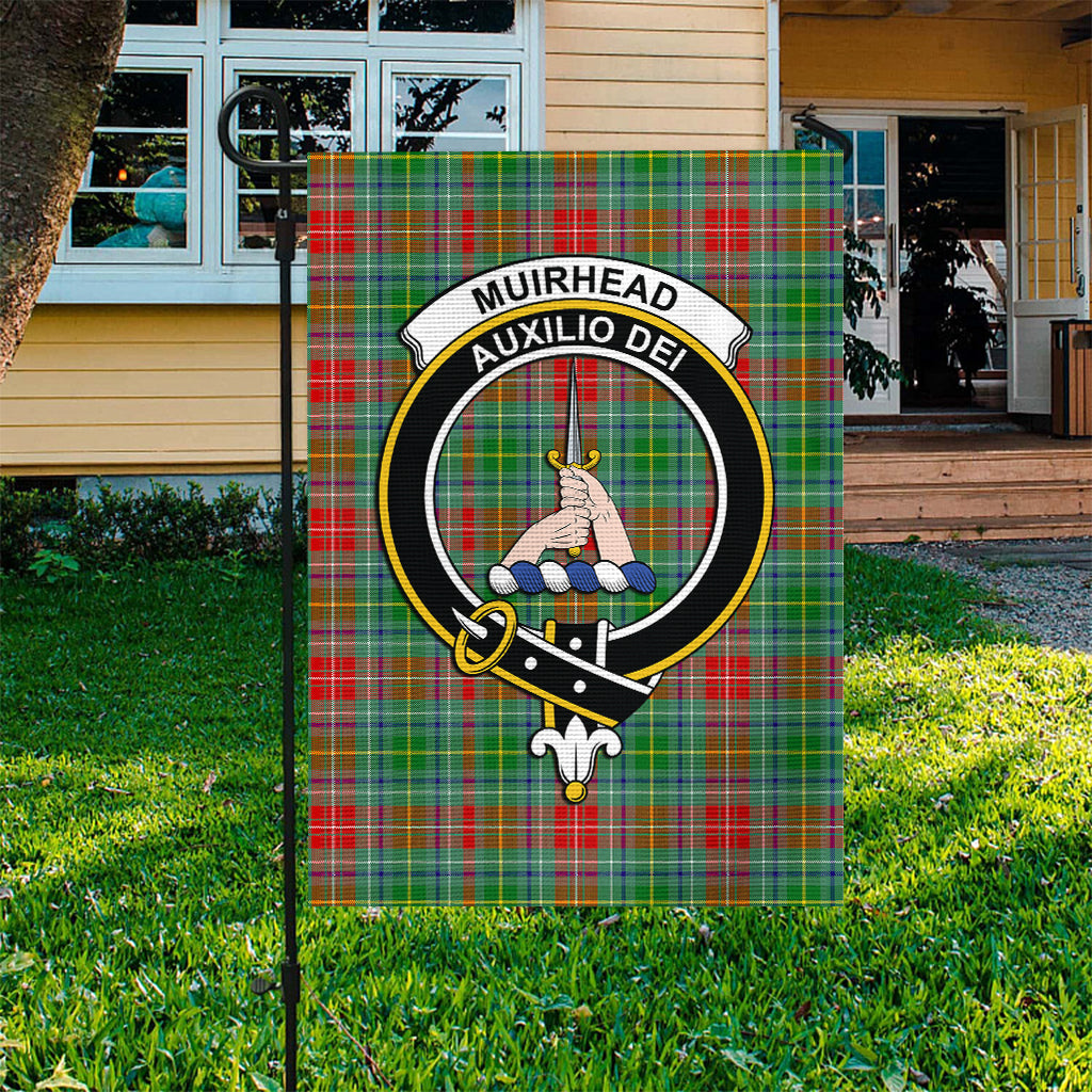 Muirhead Tartan Garden Flag with Family Crest