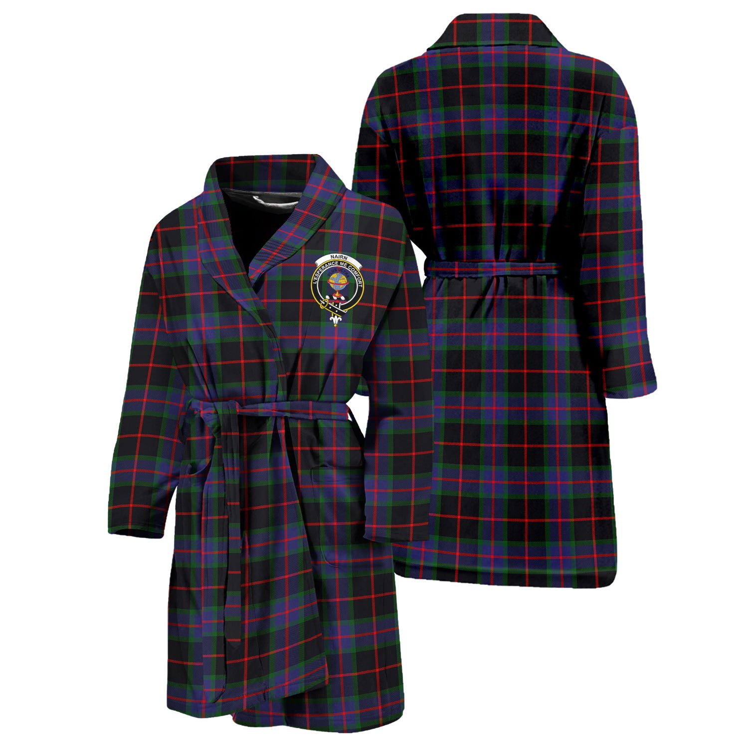 Nairn Tartan Bathrobe with Family Crest