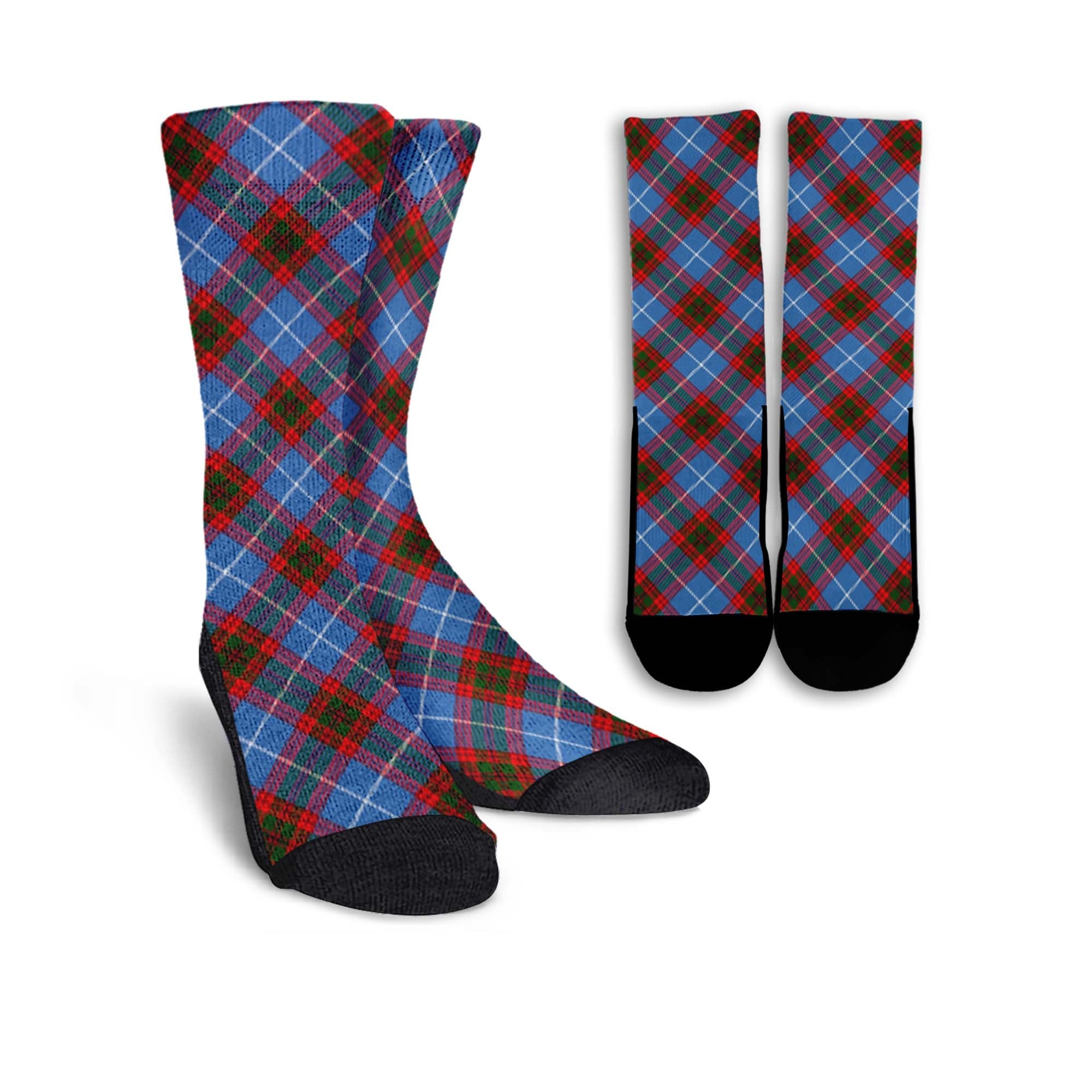 Newton Tartan Crew Socks Cross Style | Tartan Vibes Clothing