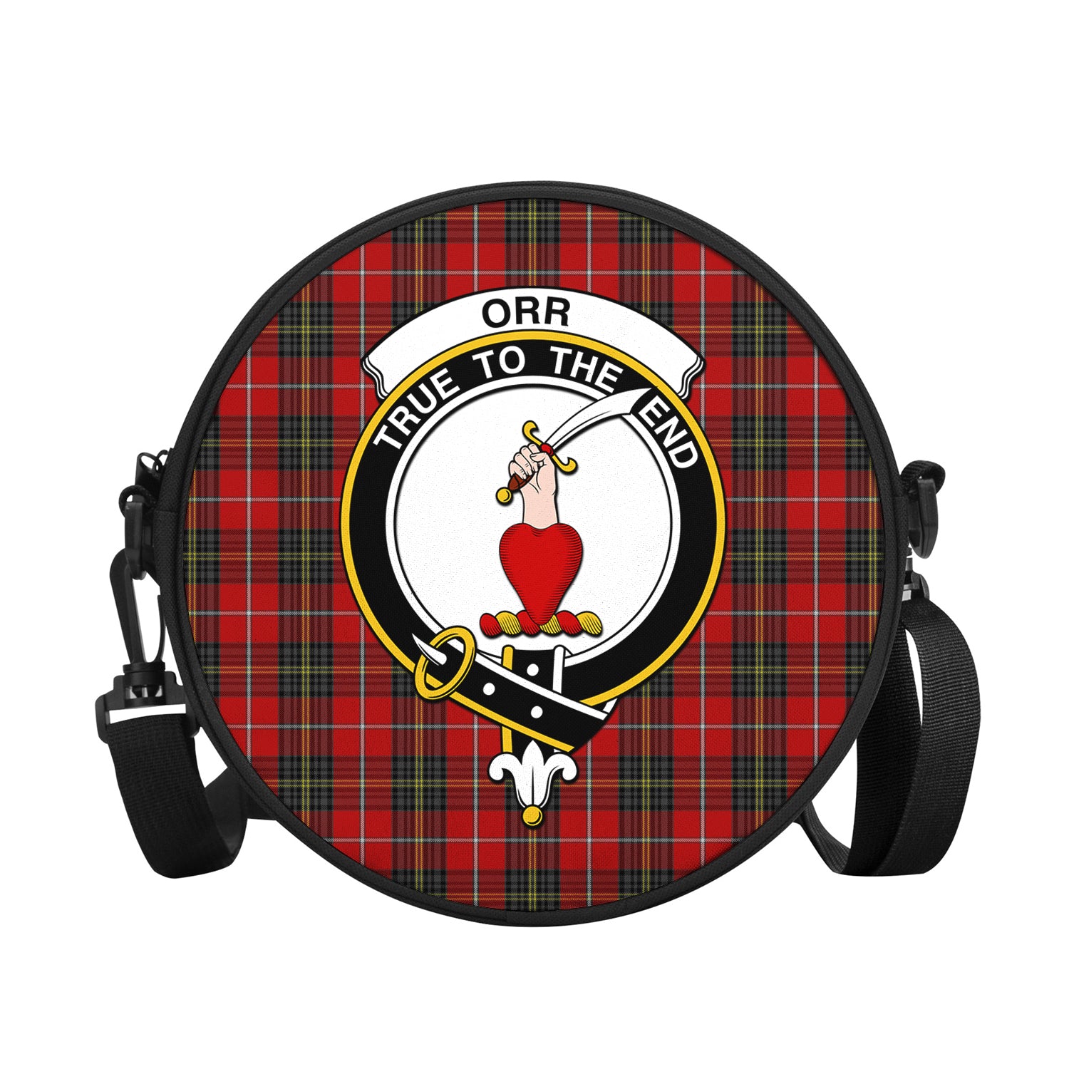 Orr Tartan Round Satchel Bags with Family Crest