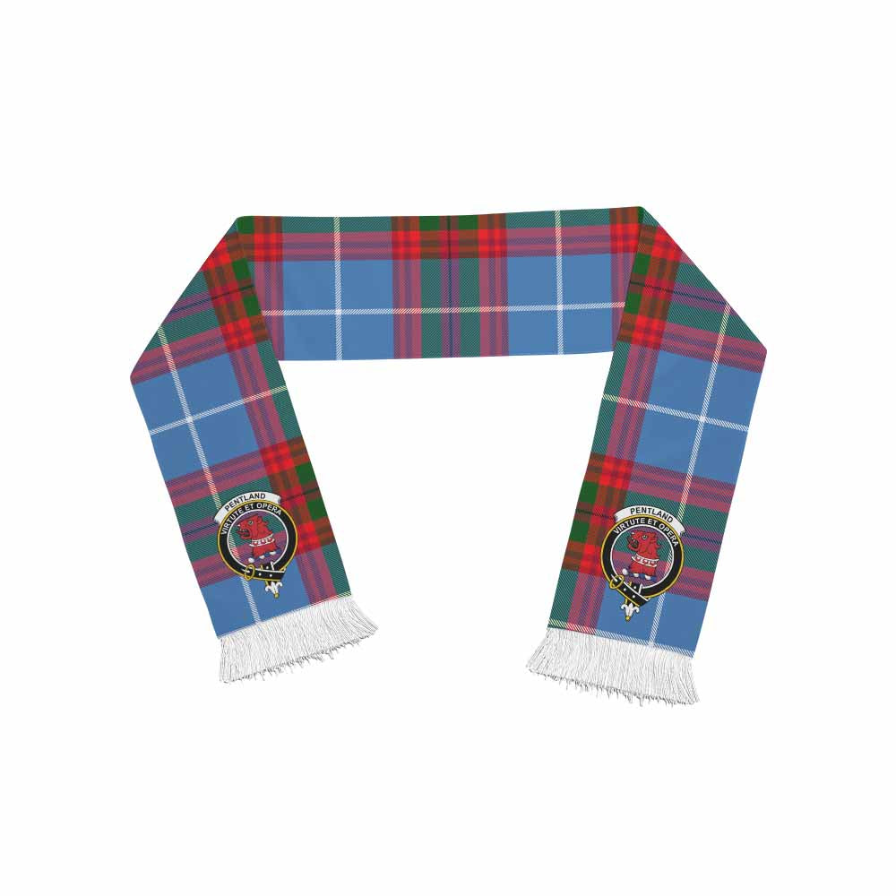 Pentland Tartan Ruffneck Scarf with Family Crest
