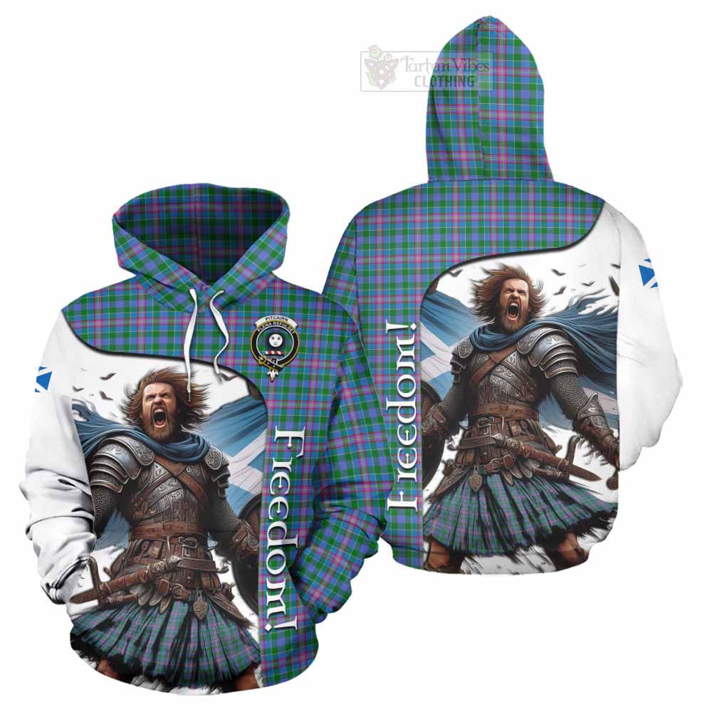 Pitcairn Crest Tartan Hoodie Inspired by the Freedom of Scottish Warri