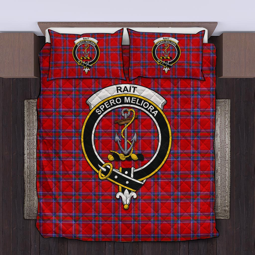 Rait Tartan Quilt Bed Set with Family Crest
