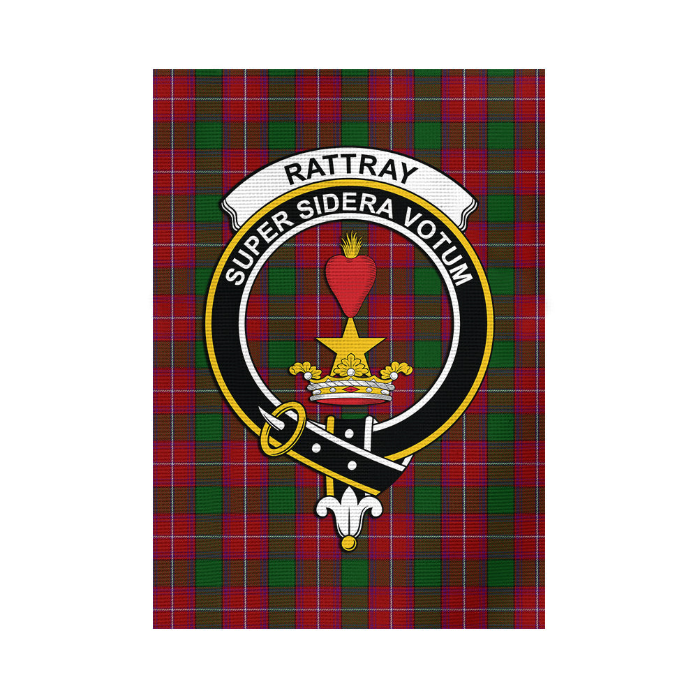 Rattray Tartan Garden Flag with Family Crest