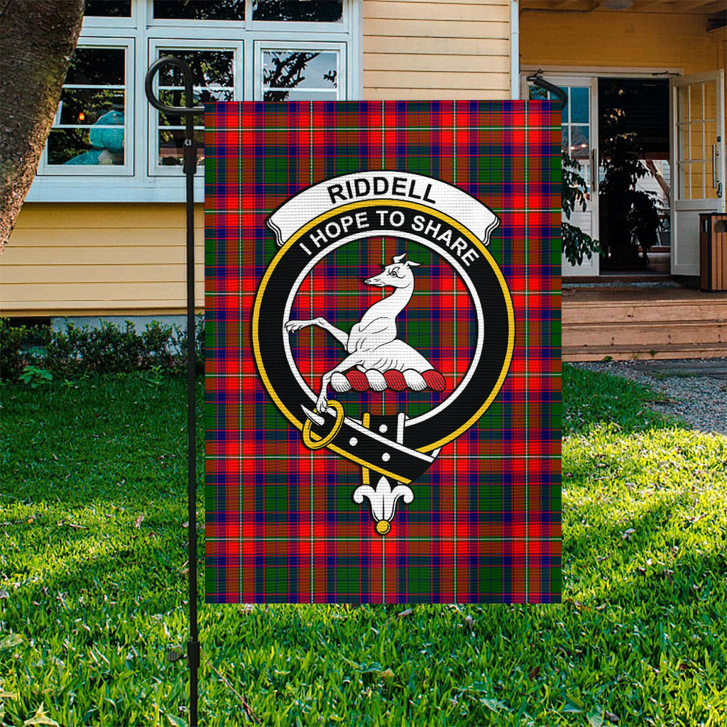 Riddell Tartan Flag with Family Crest
