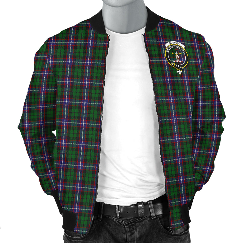 Russell Tartan Bomber Jacket with Family Crest