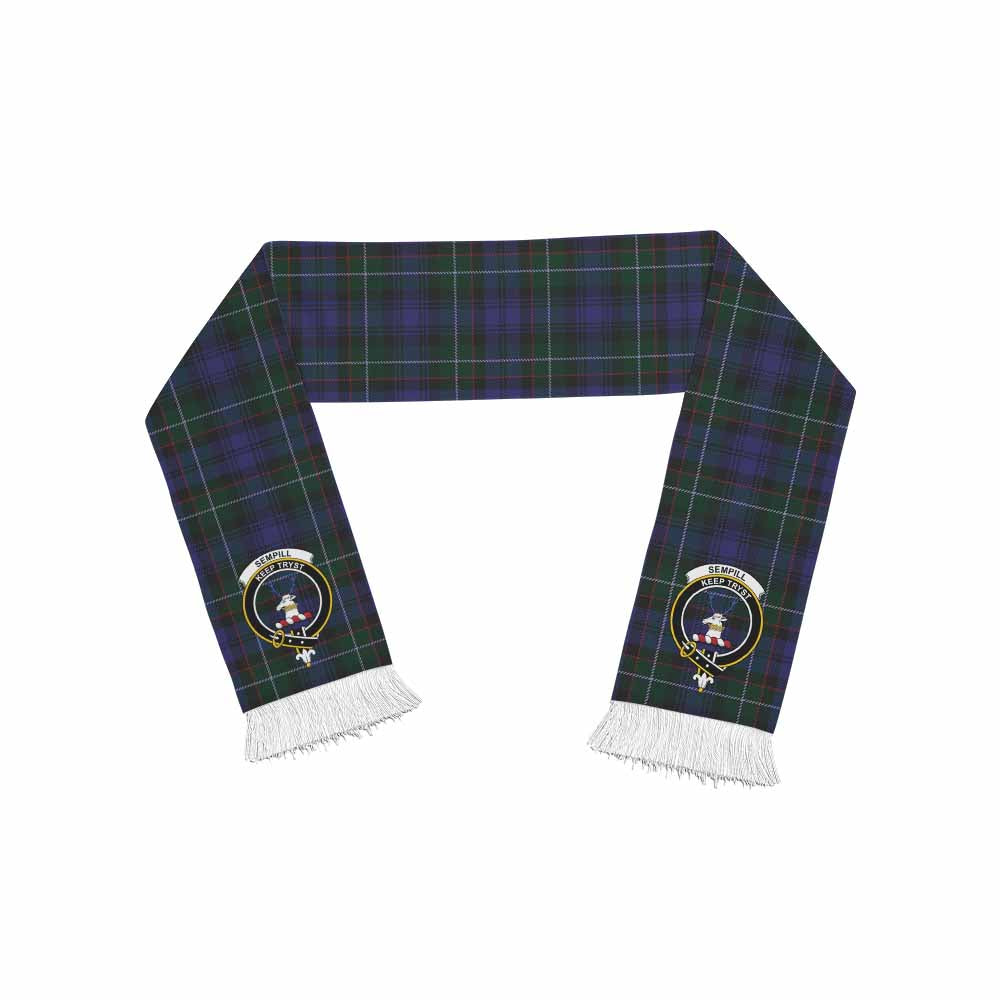 Sempill (Semple) Tartan Ruffneck Scarf with Family Crest