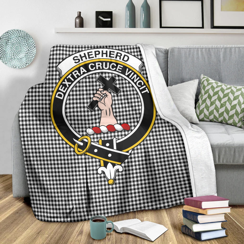 Shepherd Tartan Blanket with Family Crest