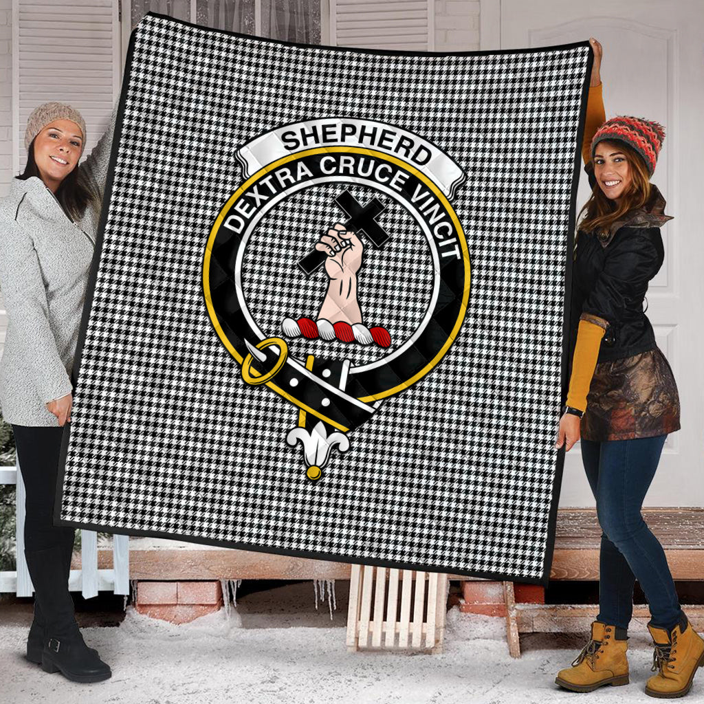 Shepherd Tartan Quilt with Family Crest