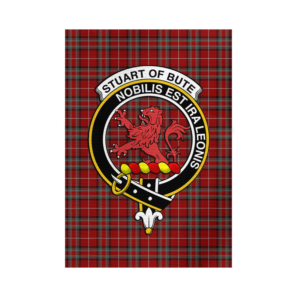 Stuart of Bute Tartan Flag with Family Crest