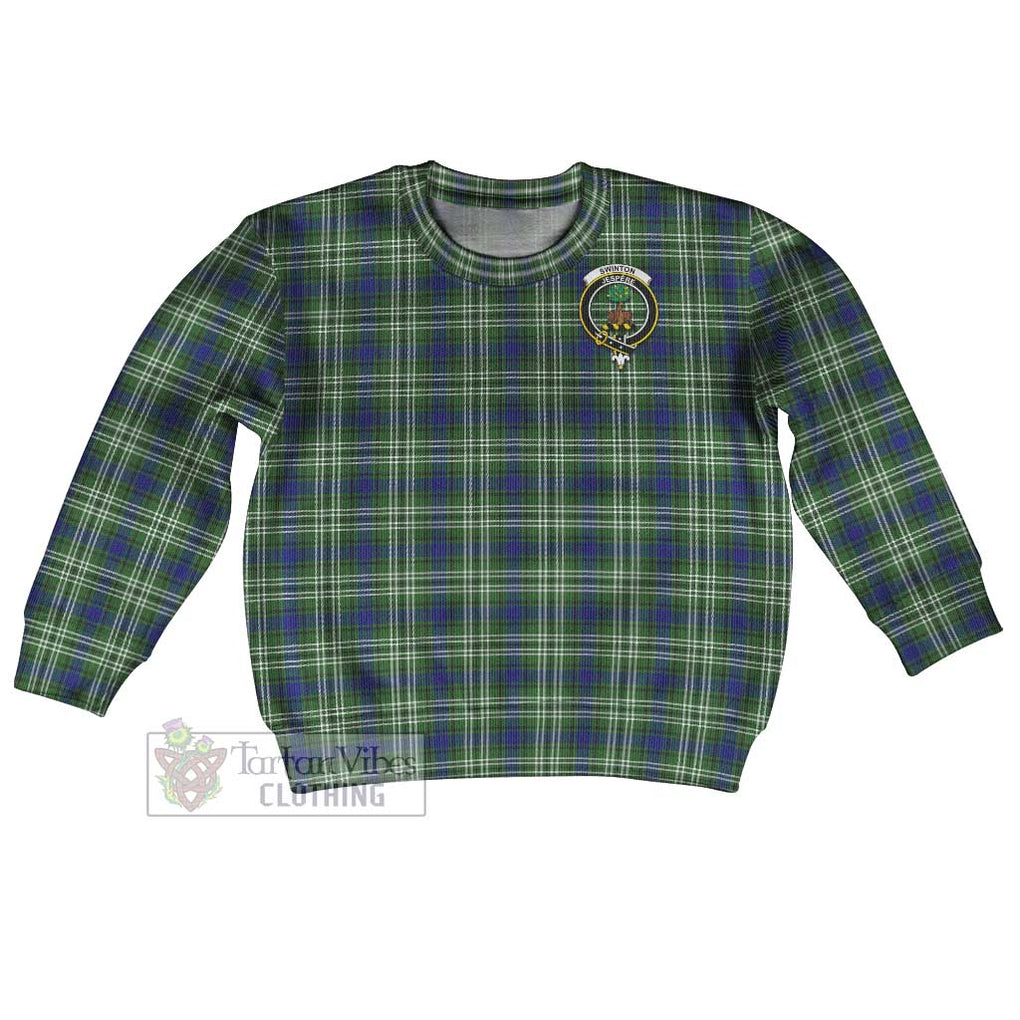 Swinton Tartan Kid Ugly Sweater with Family Crest