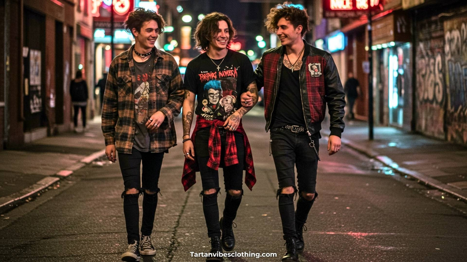 Tartan in Punk Rock Style: Bold, Rebellious & Iconic