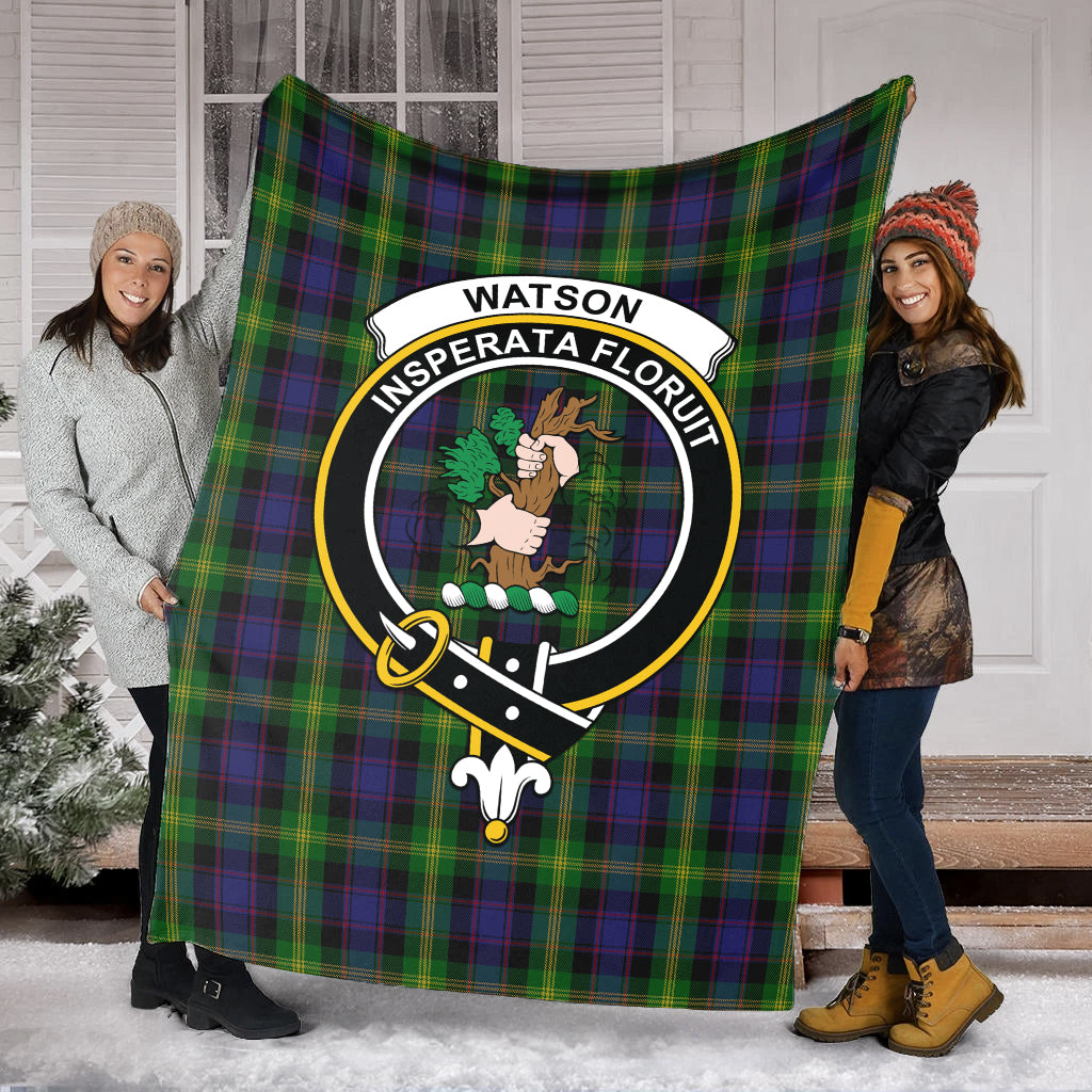 Watson Tartan Blanket with Family Crest