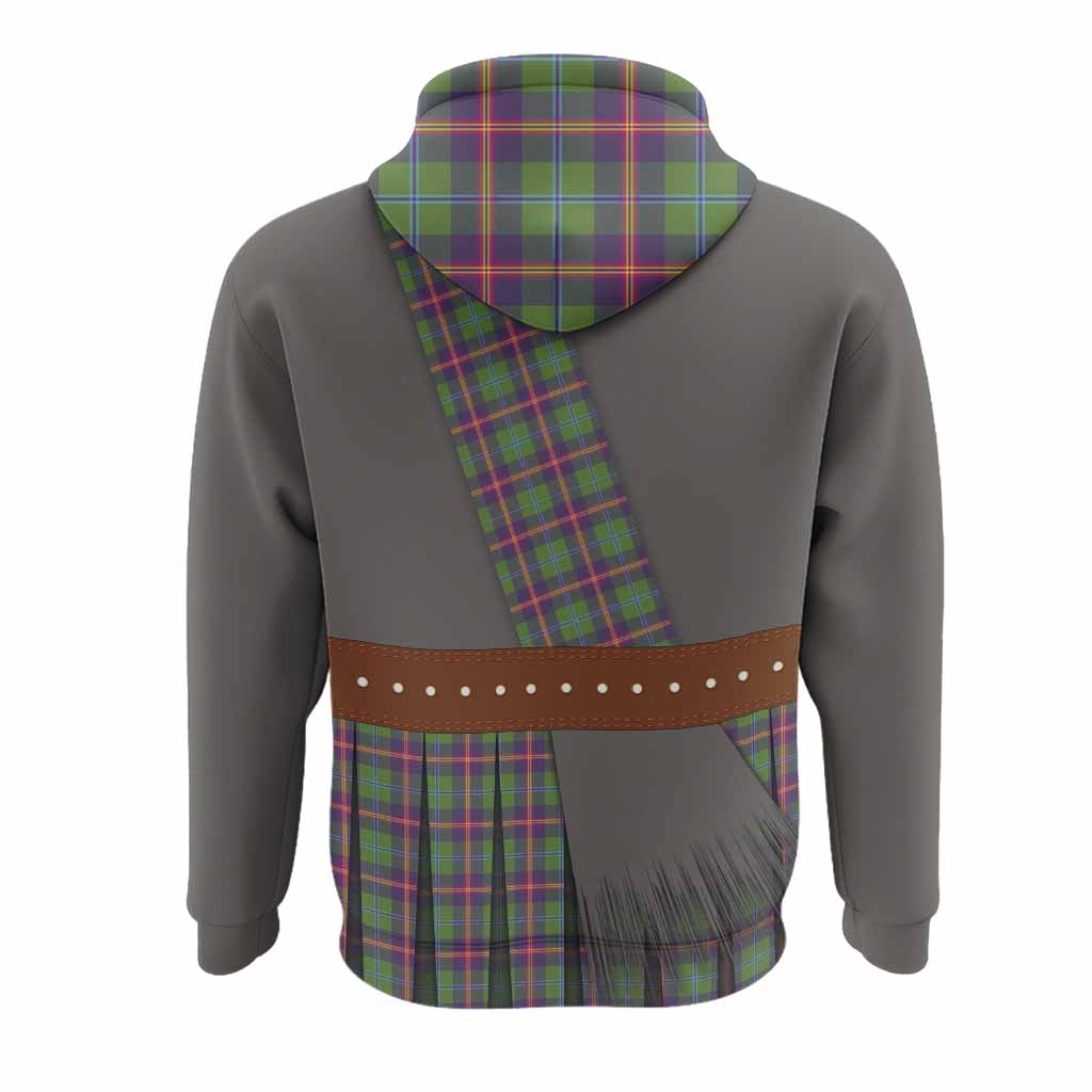 Tartan Crest Hoodie Kilt Costume - Scottish Heritage Style Apparel